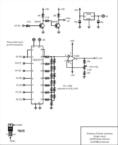 Synth Schematics Control Voltage Interface