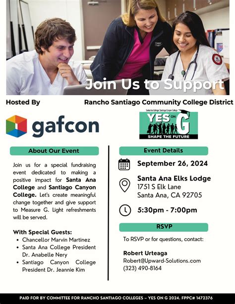 Join Us And Support Rancho Santiago Community College Districts