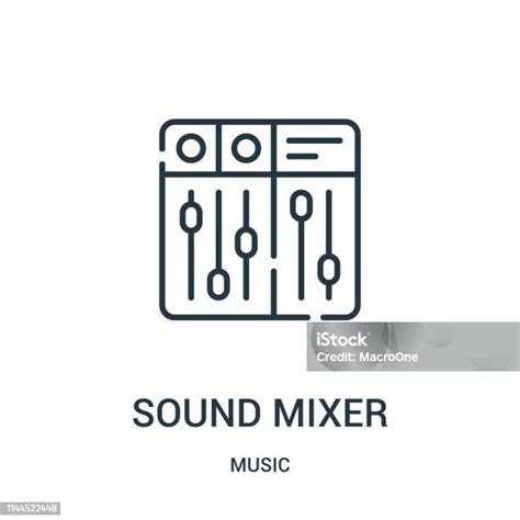 음악 컬렉션에서 사운드 믹서 아이콘 벡터 얇은 라인 사운드 믹서 개요 아이콘 벡터 일러스트 레이 션입니다 음향 조절기에 대한 스톡 벡터 아트 및 기타 이미지 Istock