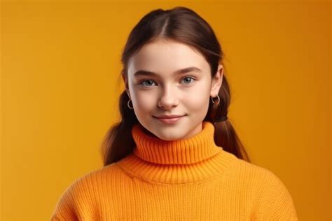 Premium Ai Image Portrait Of Friendly Nice Cute Girl Look Good In