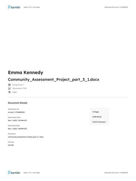 Community Assessment Project Part 3 1 Pdf Community Artificial Intelligence