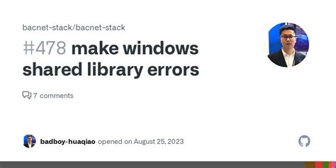 Make Windows Shared Library Errors · Issue 478 · Bacnet Stack Bacnet Stack · Github