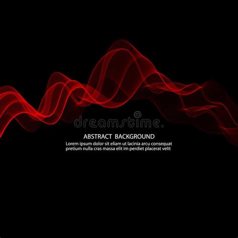 Abstract Red Wave Transparent Horizontal Wave Lines Stock Vector Illustration Of Energy