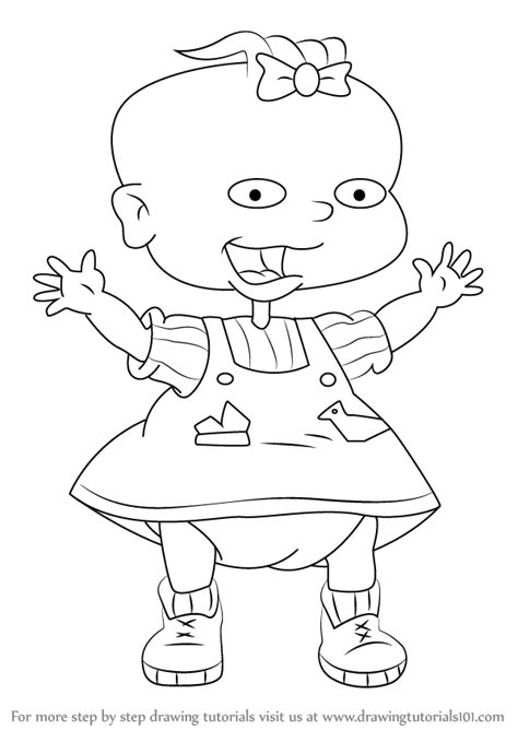 Learn How To Draw Lil DeVille From Rugrats Rugrats Step By Step