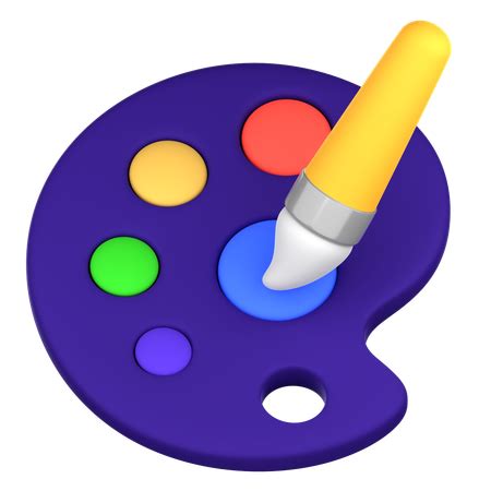 Color Palette 3d Icon Download In Png Obj Or Blend Format