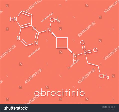 Abrocitinib Atopic Dermatitis Drug Molecule Jak1 Stock Illustration 1599606466 Shutterstock