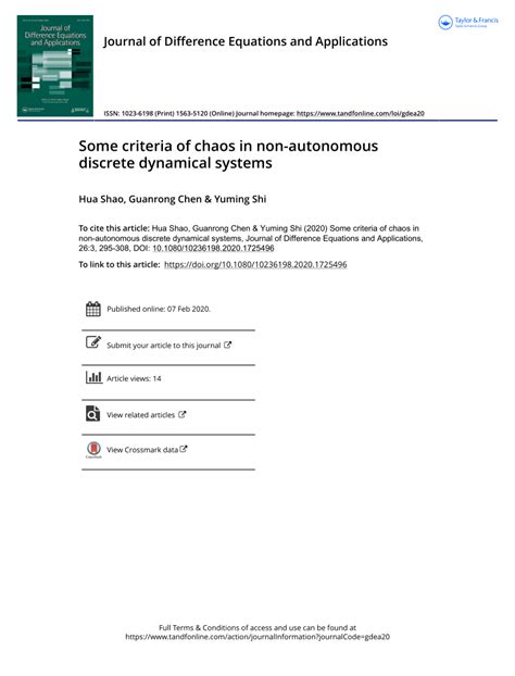 Pdf Some Criteria Of Chaos In Non Autonomous Discrete Dynamical Systems