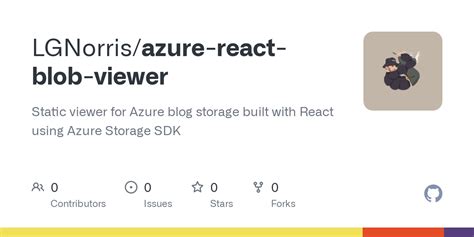 github lgnorris azure react blob viewer static viewer for azure blog storage built with react