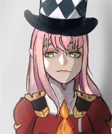 I Drew Zero Two With Speedwagon Hat From Darling In The Franxx R Anime