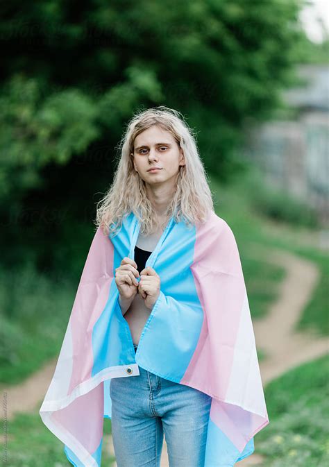 Young Transgender Woman Outdoors By Stocksy Contributor Alexey Kuzma