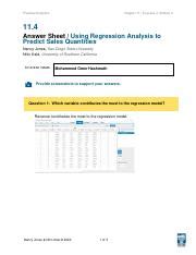 Answer Sheet Regression Gsu Pdf Practical Analytics Chapter Exercise Edition