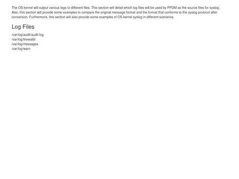 Syslog Os Kernel Dell Powerprotect Data Managers Syslog Server Integration A Technical