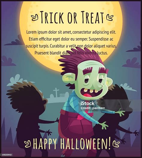 해피 할로윈 포스터 트릭 또는 치료 인사말 카드 벡터 일러스트 0명에 대한 스톡 벡터 아트 및 기타 이미지 0명 가을 랜턴 Istock