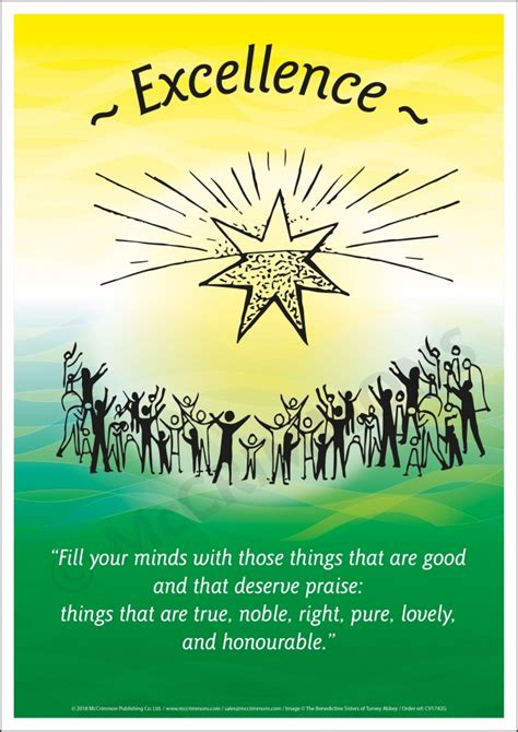 Core Values Excellence Poster