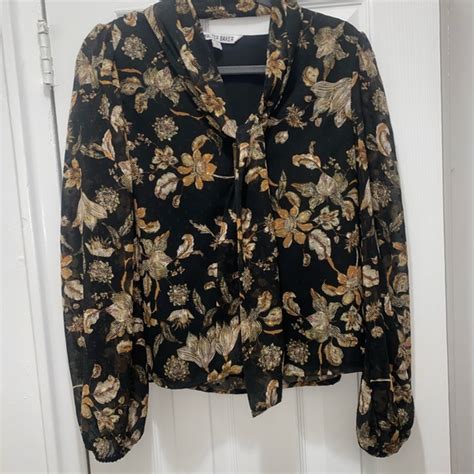 Walter Baker Tops Walter Baker Womens Pussy Bow Floral Blouse Poshmark