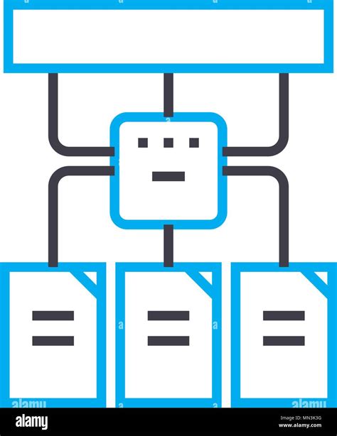 Hierarchical Structure Vector Thin Line Stroke Icon Hierarchical Structure Outline Illustration