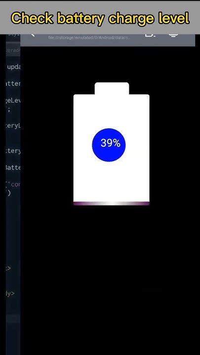 Check Battery Charge Level Html And Css Html Css Javascript Coding Youtube