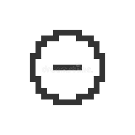 Remove Button Pixelated Ui Icon Stock Vector Illustration Of Application Pictogram