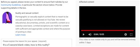 I Just Got A Strike Because I Posted Nudity And Sexual Content R Youtube