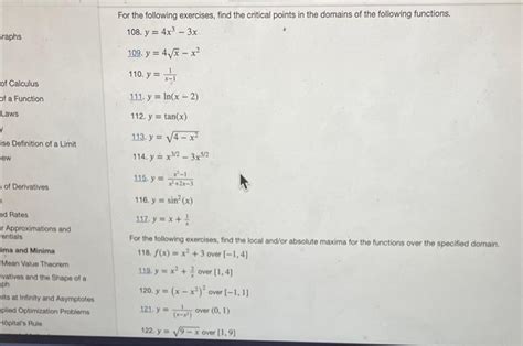 Solved For The Following Exercises Find The Critical Points