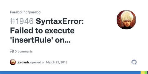 Syntaxerror Failed To Execute Insertrule On Cssstylesheet Failed