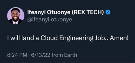 Ifeanyi Otuonye Mba On Linkedin Cloud Cloudengineer Cloudcomputing Faith Hardwork
