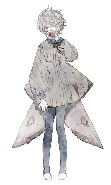 Safebooru 1girl Androgynous Barefoot Blue Eyes Commentary Request