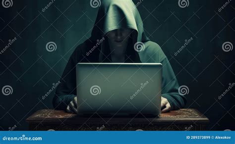 Anonymous Woman Typing On Laptop Keyboard Ai Generated Stock