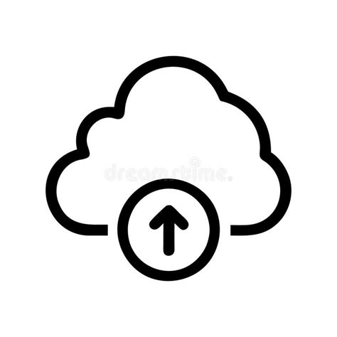 Cloud Computing Icon Upload Icon Cloud Icon Vector On White Background Stock Illustration