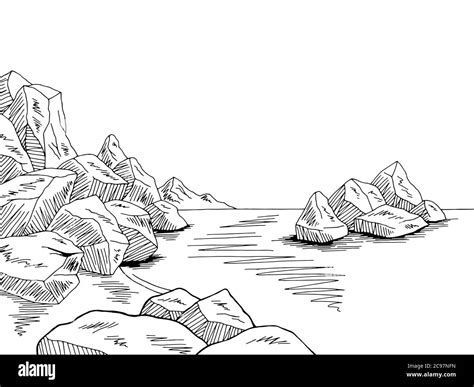 Stone Coast Black Sea Stock Vector Images Alamy