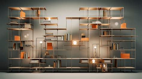 Premium Photo A Photo Of A Modular Shelving System