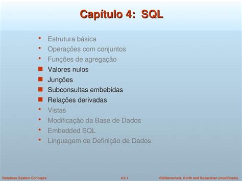 Ppt ©silberschatz Korth And Sudarshan Modificado421database System Concepts Capítulo 4