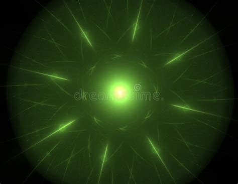 Colorful Fractal Rings Digital Artwork Stock Illustration