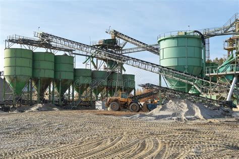 Industrial Plant Gravel And Sand Pit For The Extraction Of Building Materials For The