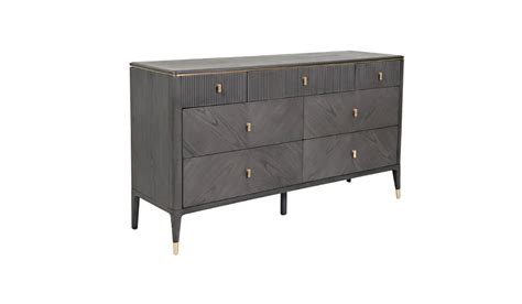Diletta Dressing Chest 7 Drawer Ribbed Crinions Furniture