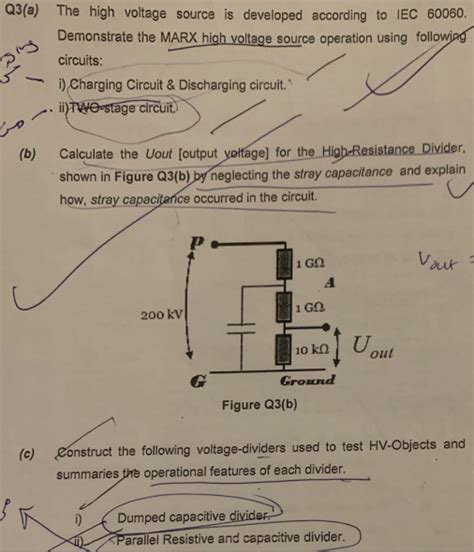 Solved Q3 A The High Voltage Source Is Developed According Chegg Com