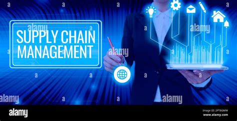 Writing Displaying Text Supply Chain Management Business Approach Aspects Of Modern Smart