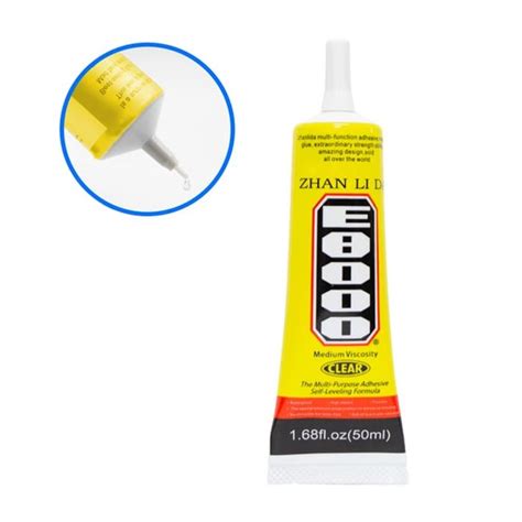 Zhanlida E 8000 Çok Amaçlı Şeffaf Dokunmatik Yapıştırıcı 50ml Hobi24