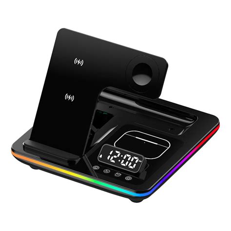 Naxoaeo Clearance Smart 3 In 1 Wireless Charger Alarm Clock Digital With Led Display 15w Fast