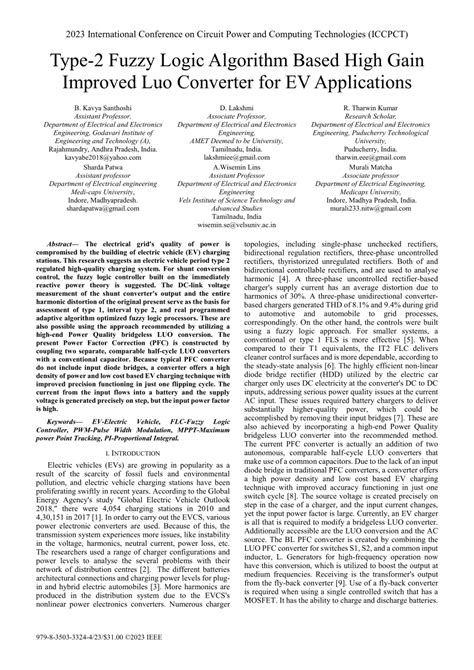 Pdf Type 2 Fuzzy Logic Algorithm Based High Gain Improved Luo