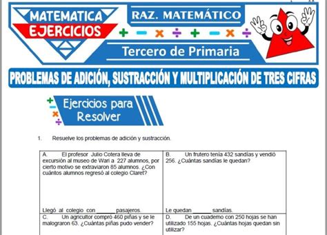 Ejercicios De Estadística Para Tercero De Primaria