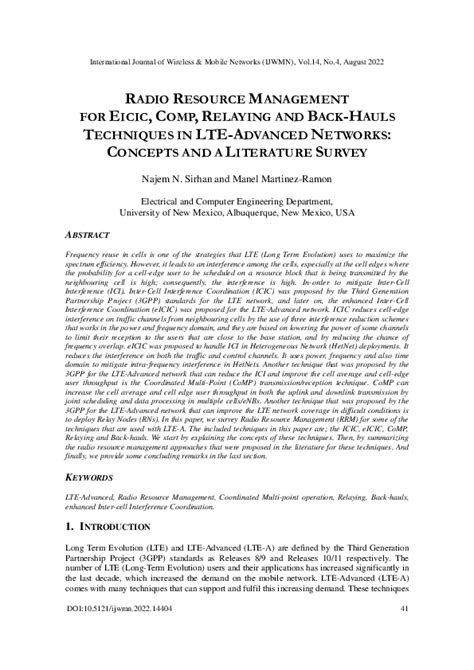 Pdf Radio Resource Management For Eicic Comp Relaying And Back