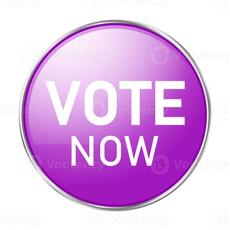 Vote Button Icon Glossy 3d Realistic Vote Now Button Voting Badge