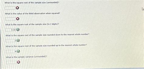 Solved What Is The Sample Standard Deviation Unrounded Chegg