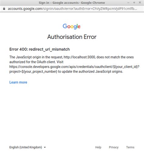 Reactjs Google Sign In Not A Valid Origin For The Client Localhost Has Not Been