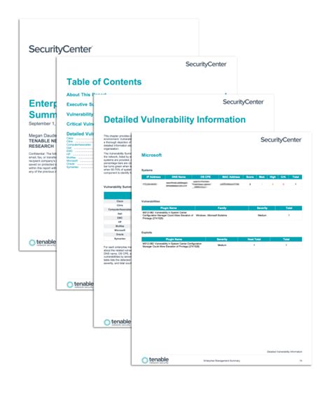 Securitycenter Report Templates Tenable Network Security