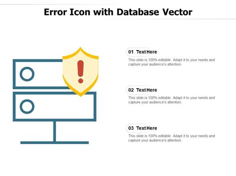 Error Icon With Database Vector Ppt Powerpoint Presentation Show Graphics Pictures Pdf