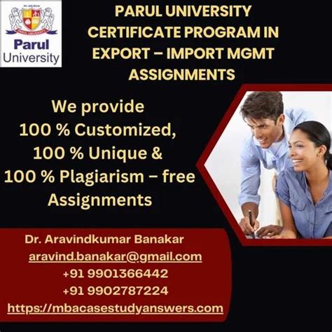 Parul University Online Mca Solved Assignments And Project Reports In Bengaluru Id 2854638488062