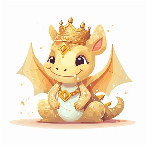 흰색 배경에 드래곤 자세한 디자인 벡터 만화 드래곤의 그림 프리미엄 Ai 생성 벡터