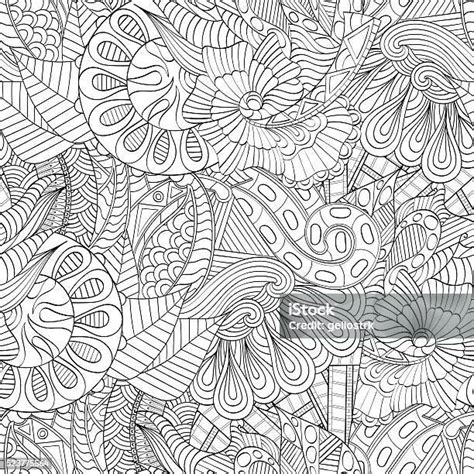 Tracery Seamless Pattern Ethnic Binary Mehndi Doodle Texture Design
